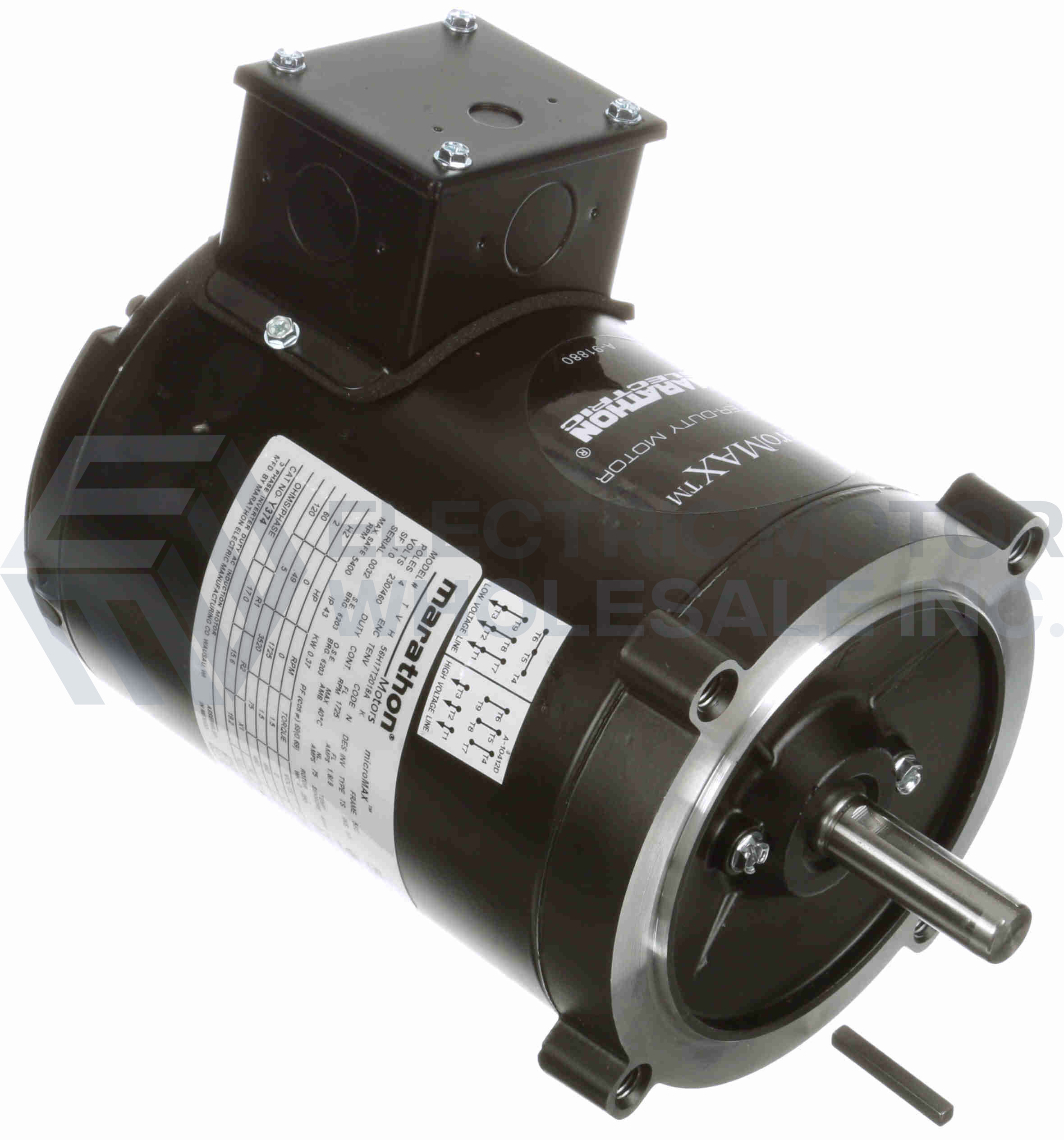 Y374 MARATHON 1/2HP THREE PHASE VECTOR DUTY MOTOR 056H17T2018