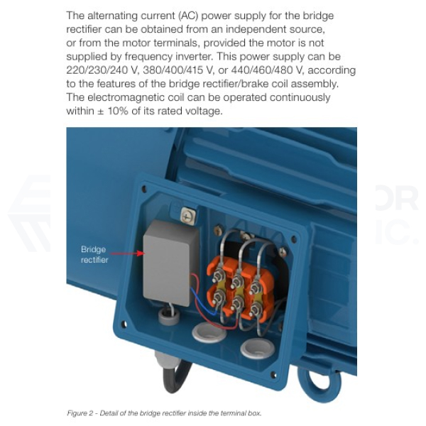 REC-BM220V WEG 220VAC Rectifier for W22 Brake Motor